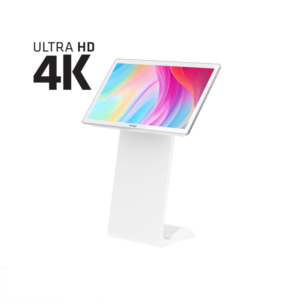 55" Kiosk POS Terminal Z-Style, Signage / 4K / Weiß / Touch Display ...